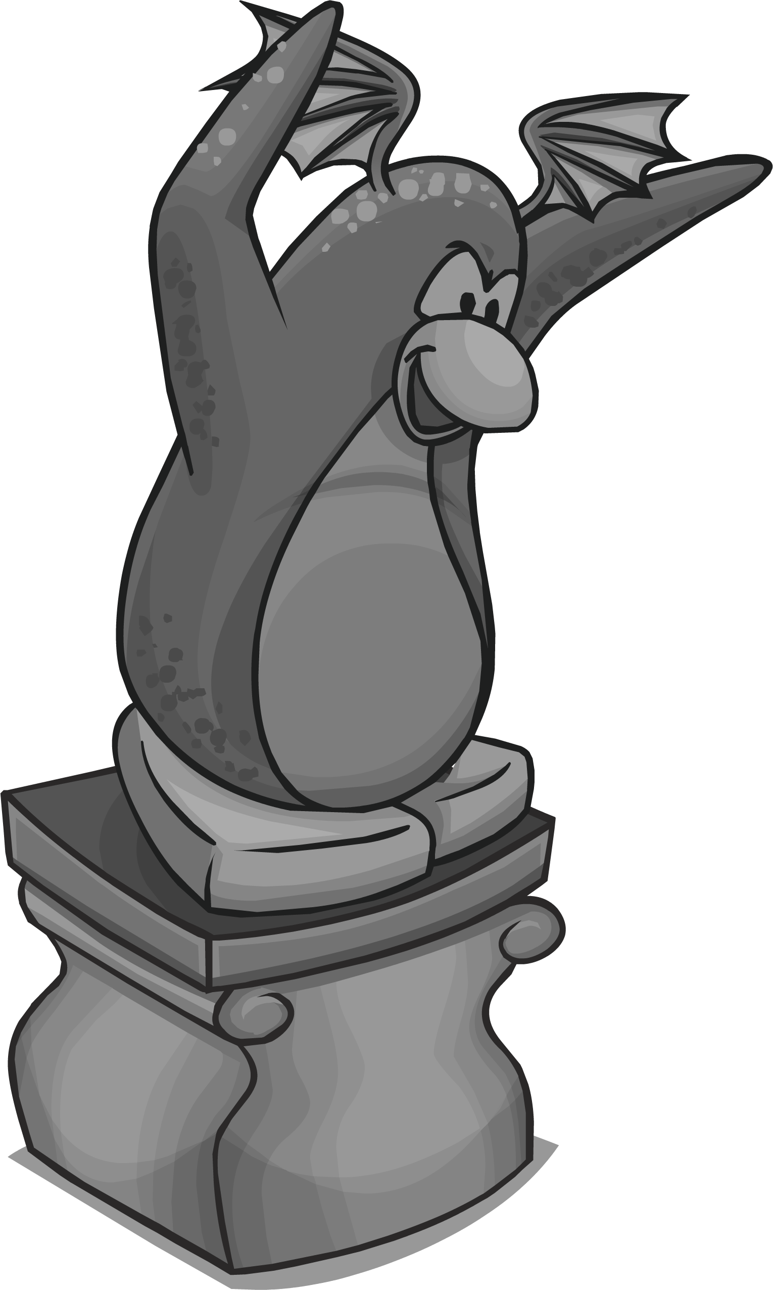 Spooky Penguin Statue Sprite 011 - Statue Sprite (1530x2551), Png Download