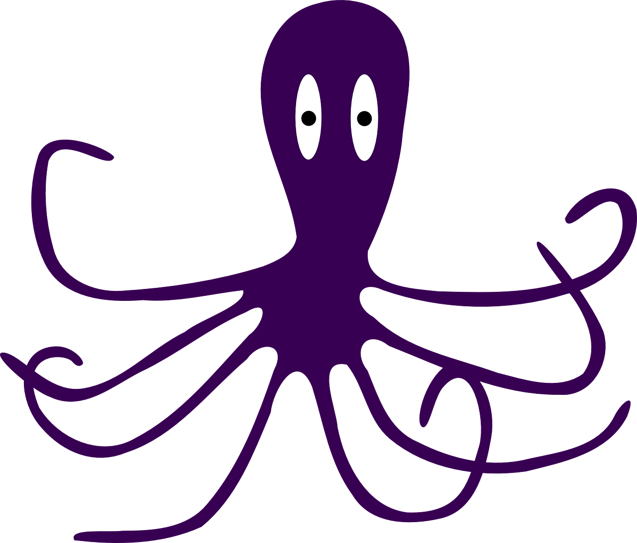 Cartoon Purple Octopus, Cartoon Squid, Octopus, Cuttlefish - Octopus ...