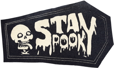 Stay Spooky Patch - Selfie Skull Button (600x600), Png Download