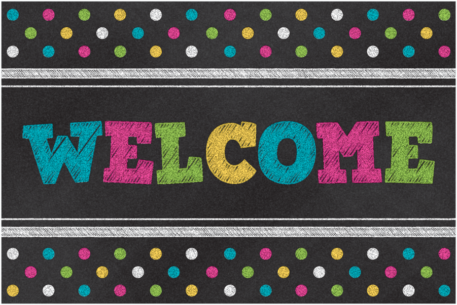 Download Tcr5838 Chalkboard Brights Welcome Postcards Image - Teacher ...