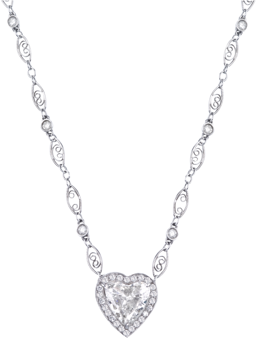 Download Image Royalty Free Library Platinum Heart Shape Pendant ...