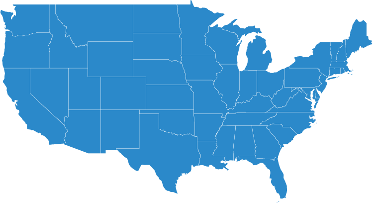Us-map - 2018 Political Map Us (750x408), Png Download