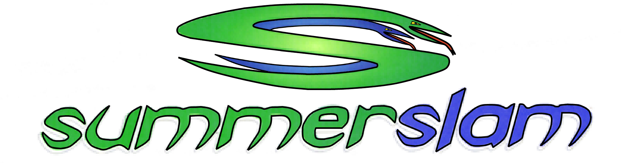 Summerslam - Wwf Summerslam Logo Png (2000x530), Png Download