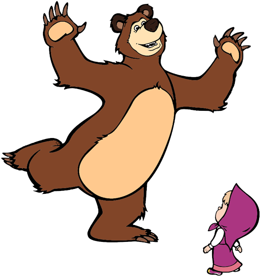 Masha, Bear - Masha And The Bear Clipart (528x560), Png Download