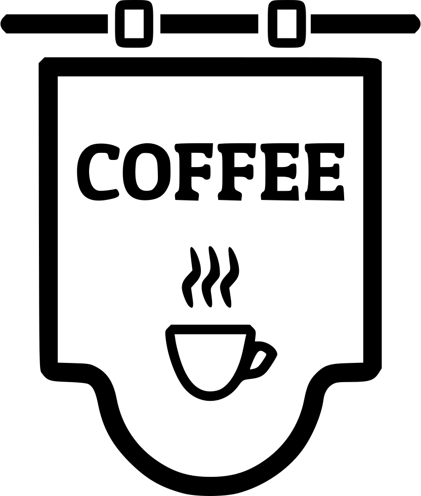 Coffee Shop Sign Comments - Coffee Shop Icon Png (832x980), Png Download