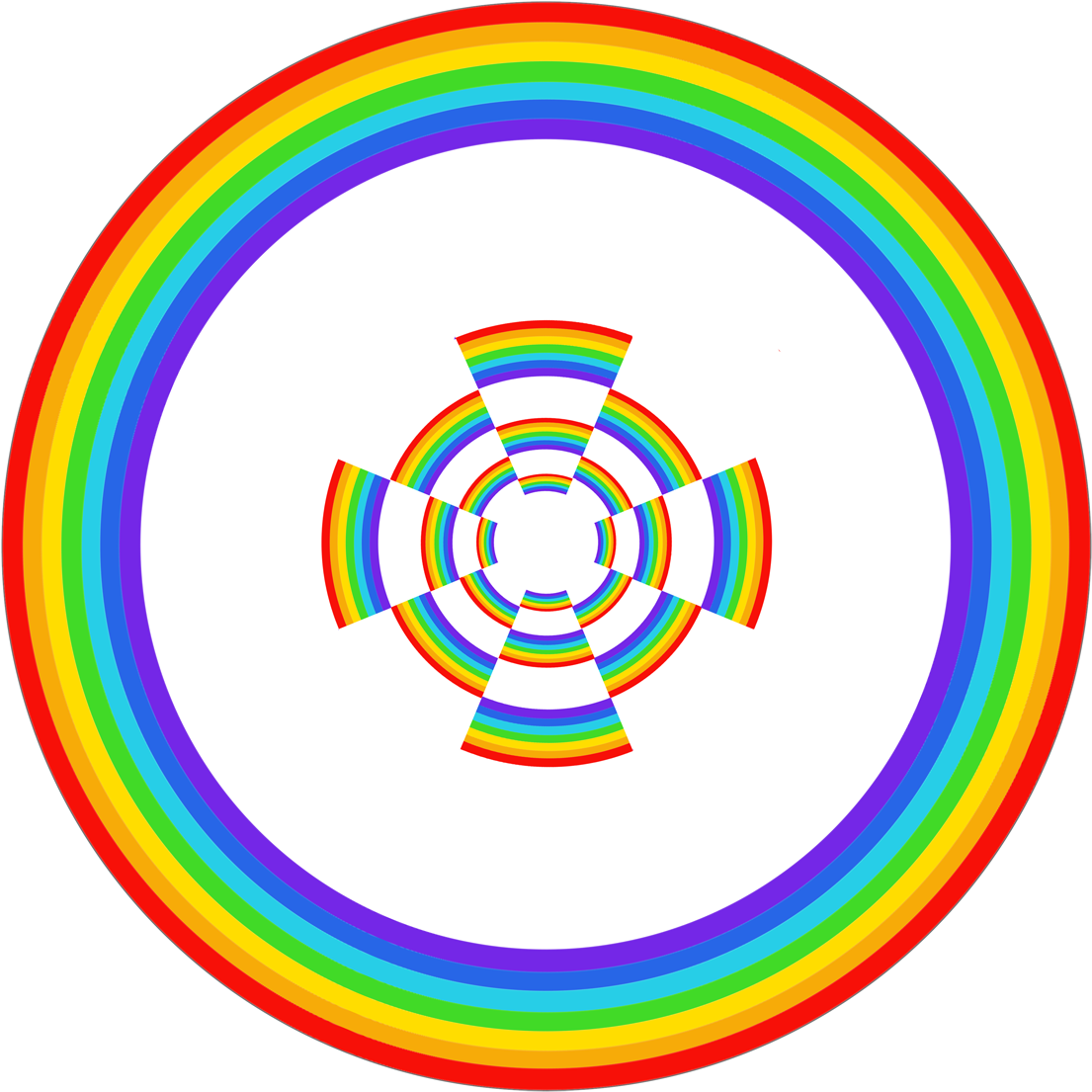 Download Rainbow Circle - Rainbow | Transparent PNG Download | SeekPNG