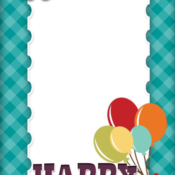 Simple Birthday Frame With Ballons - Simple Birthday Photo Frame ...
