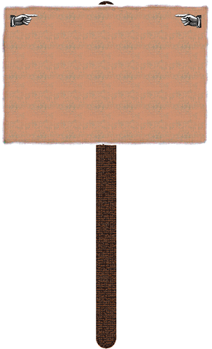 Sign On Stick Png - Sign On Stick Transparent (305x519), Png Download