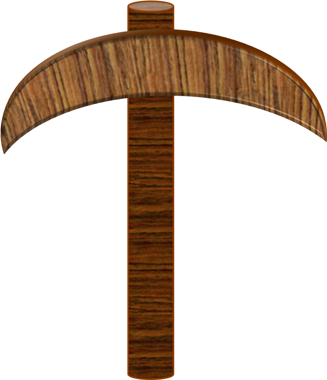 Wood Pickaxe - Minecraft Wood Pickaxe Png (772x778), Png Download