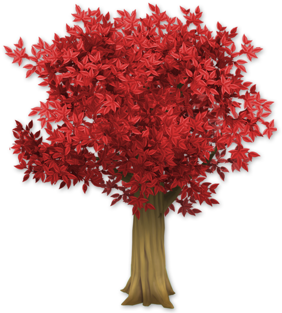 Red Tree Png - Transparent Red Tree Png (615x615), Png Download