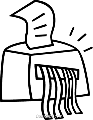 Paper Shredder - Draw A Paper Shredder (370x480), Png Download