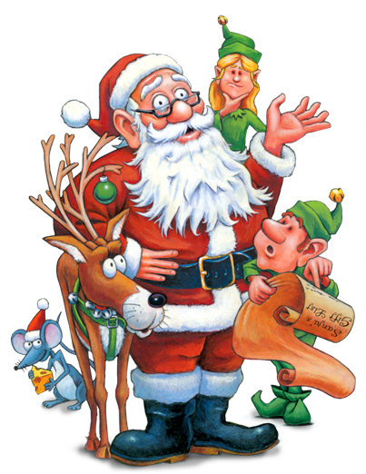 Santa Elf Png - Santa And Elves Png (403x522), Png Download