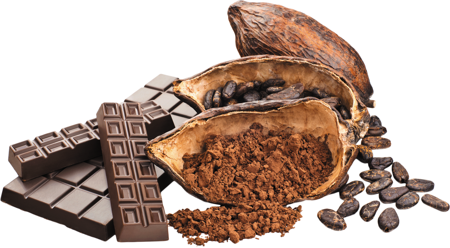 Cacao With Chocolate Png Image - Cacao Png (1500x827), Png Download