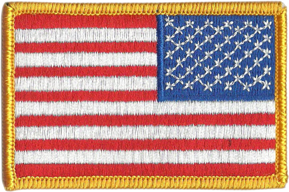 2x3" Reverse Usa Flag Patch For Tactical Cap - American Flag Patch Us Army (1024x1024), Png Download