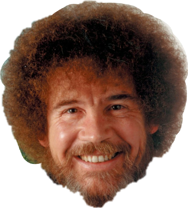 Bob Ross Face Png - Bob Ross (638x703), Png Download