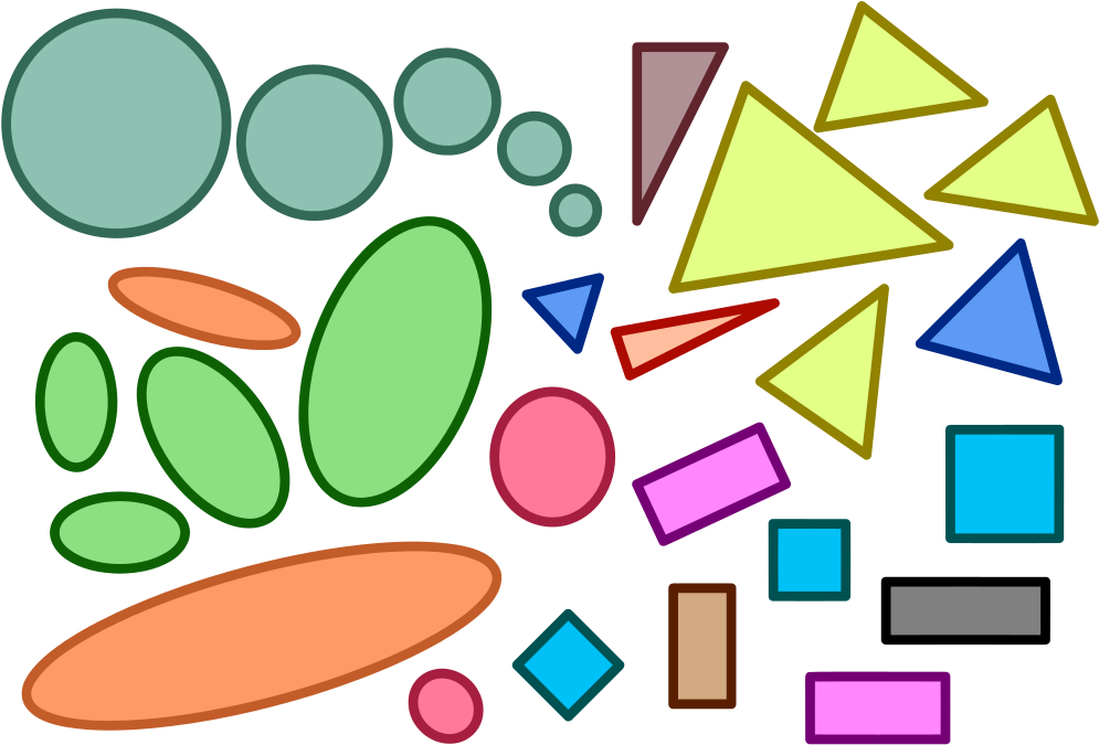 Similar Geometric Shapes - Shapes Clip Art (936x648), Png Download