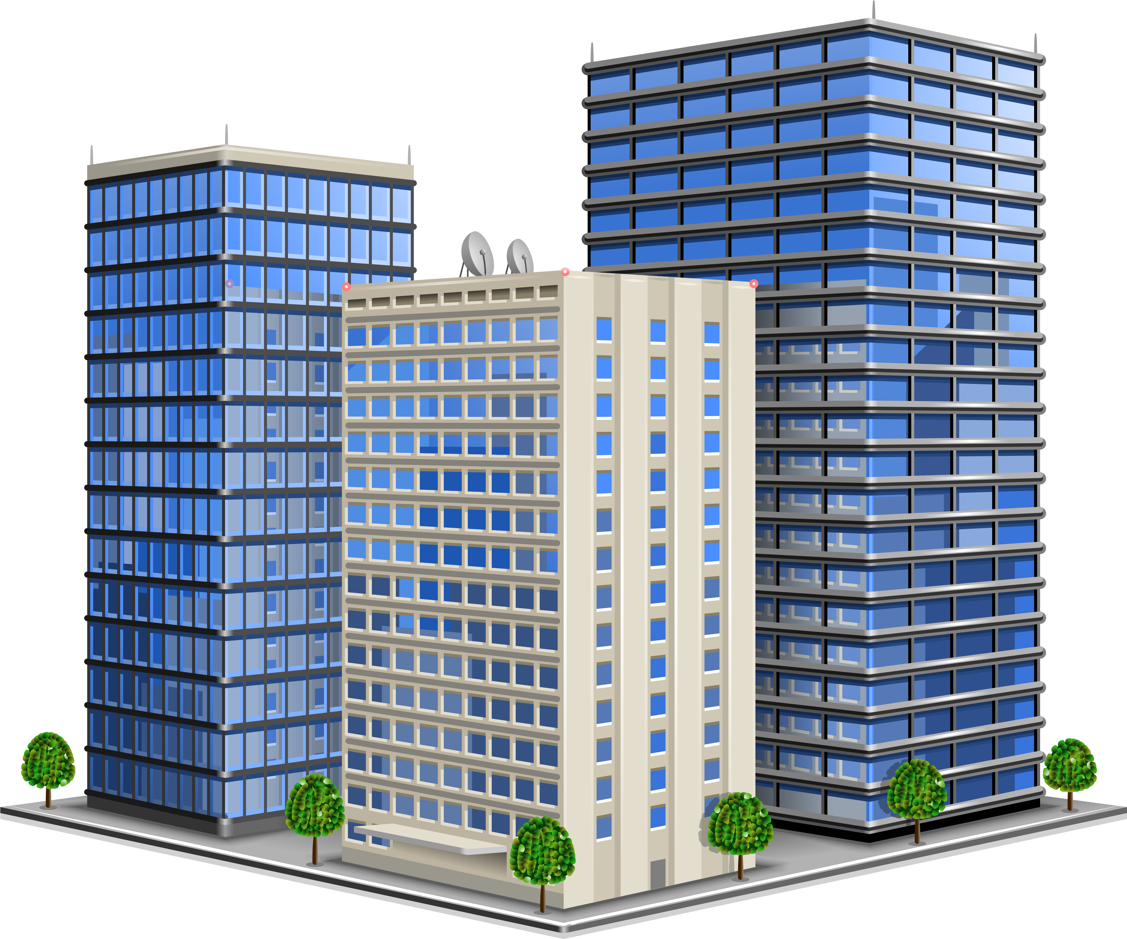 Business Real Estate Organization Service Company - Office Building ...