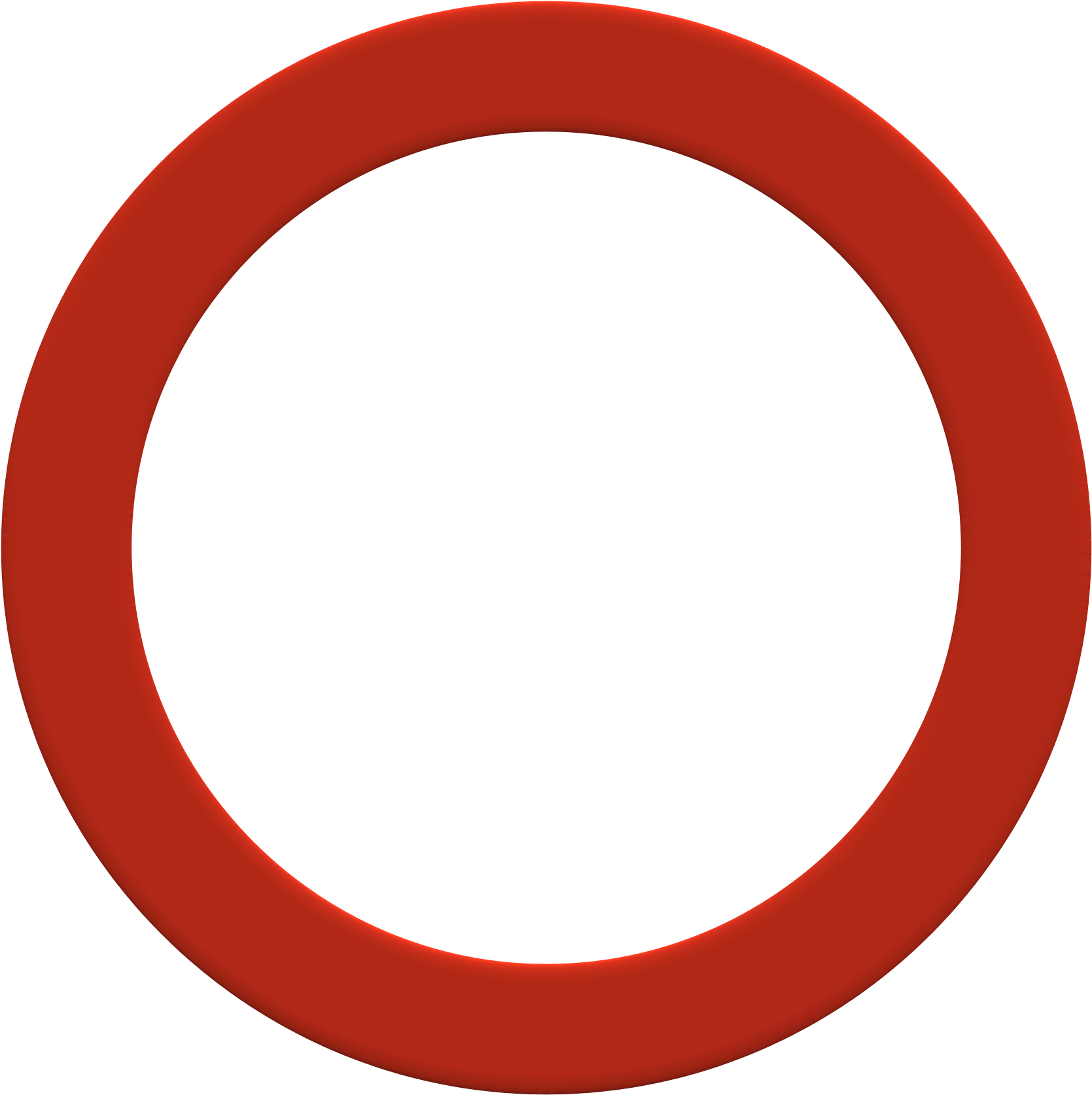 Red Circle Frame - Znacka B1 (1800x1800), Png Download