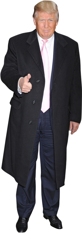 Donald Trump Cardboard Cutout - Enzo Custom Tuxedo (363x757), Png Download
