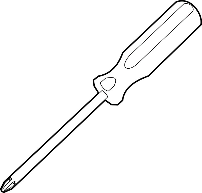 Bolt Driver - Flat Head Screwdriver Clipart (800x765), Png Download