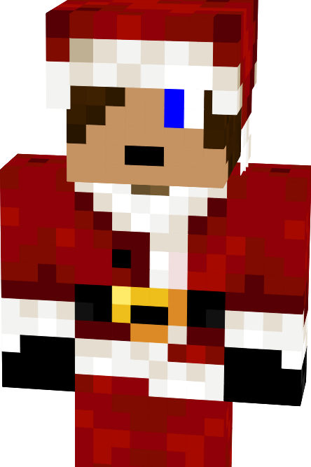 Image - Minecraft Santa Skin (444x667), Png Download