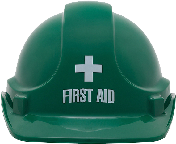 Brady First Aid Hard Hat - 1 Helmets X First Aid Pre-printed Site ...