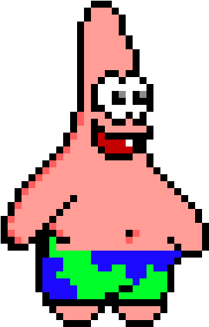 Patrick Star - Patrick Star Pixel Art (380x570), Png Download