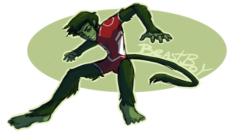 Beast Boy Is A Member Of The Team - Beast Boy With A Tail (482x298 ...