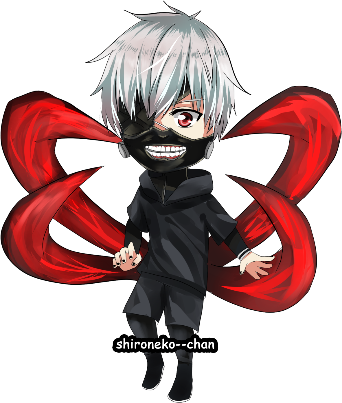 Made This Earlier - Kaneki Ken Chibi Png (1280x1562), Png Download