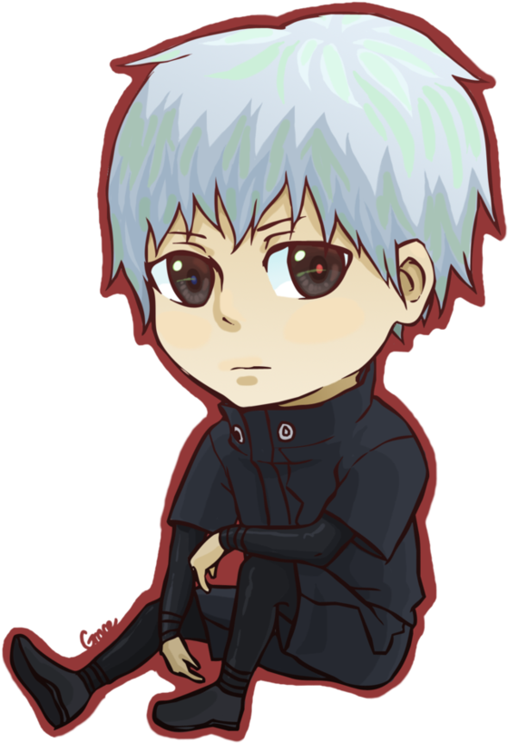 Kaneki Drawing Adorable - Chibi Kaneki Kaneki Ken Emoji (894x894), Png ...