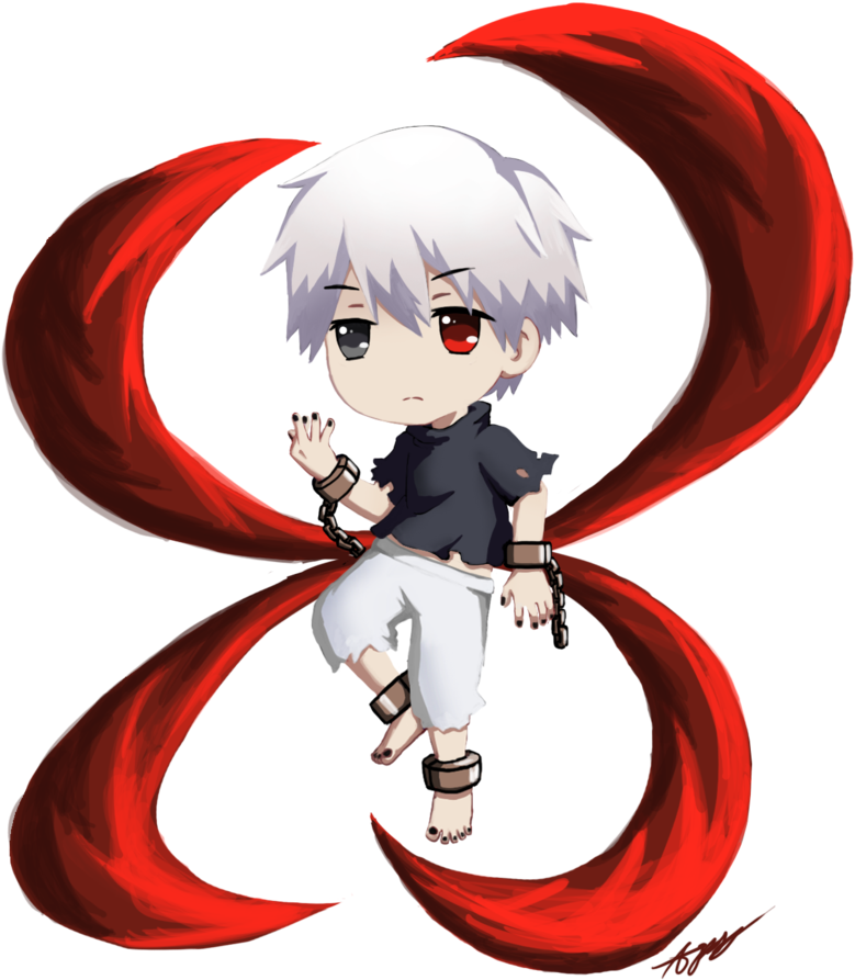 Chibi Kaneki From By - Tokyo Ghoul Chibi Kaneki (900x900), Png Download
