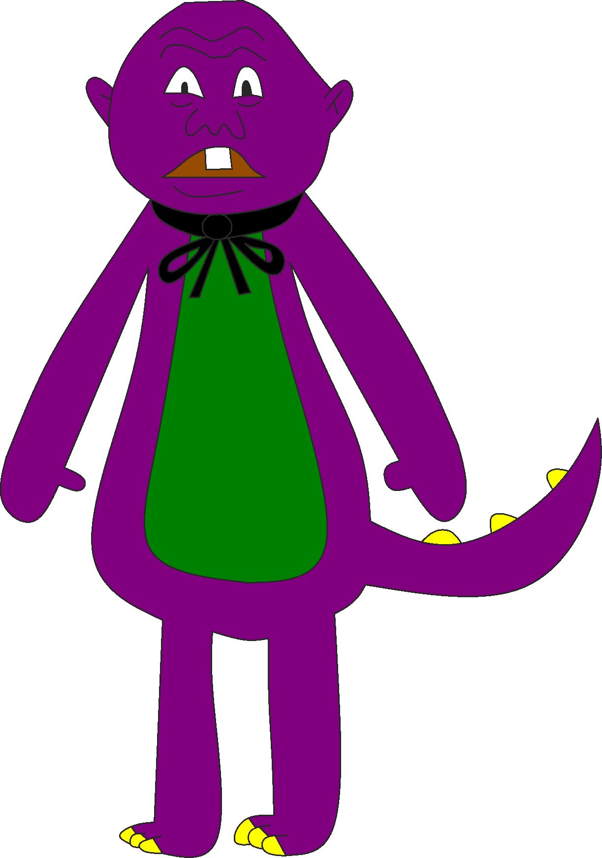 Download Clipart Download Barney Drawing Steroid - Barney The Green ...