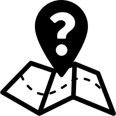 Lost - Map With Question Mark (400x400), Png Download