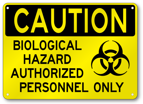 Biological Hazard Safety Sign - Hydrotest In Progress Signage (500x500 ...