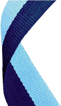 Blue/sky Blue Woven Ribbon - Light Blue & Navy Medal Ribbon 80cm ...