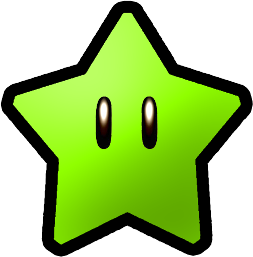 Secretstarsmsj - Super Mario Green Star (600x600), Png Download