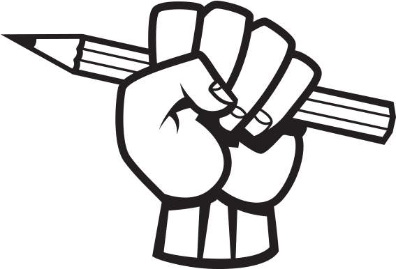 Vector Hand - Hand Holding Pencil Vector (1200x628), Png Download