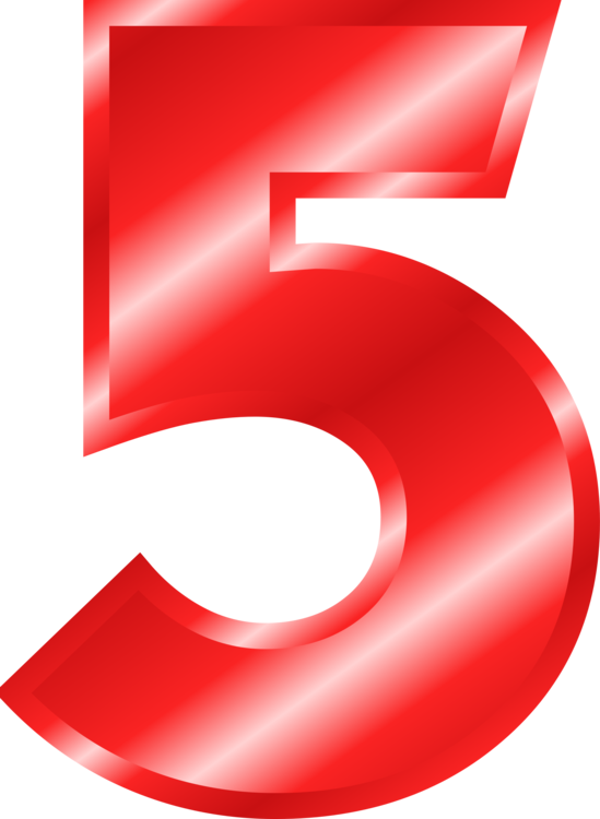 Number Red Numerical Digit Download Symbol - Red Number 5 Clipart ...