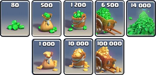 Clash Royale - Clash Royale Coins And Gems (518x250), Png Download