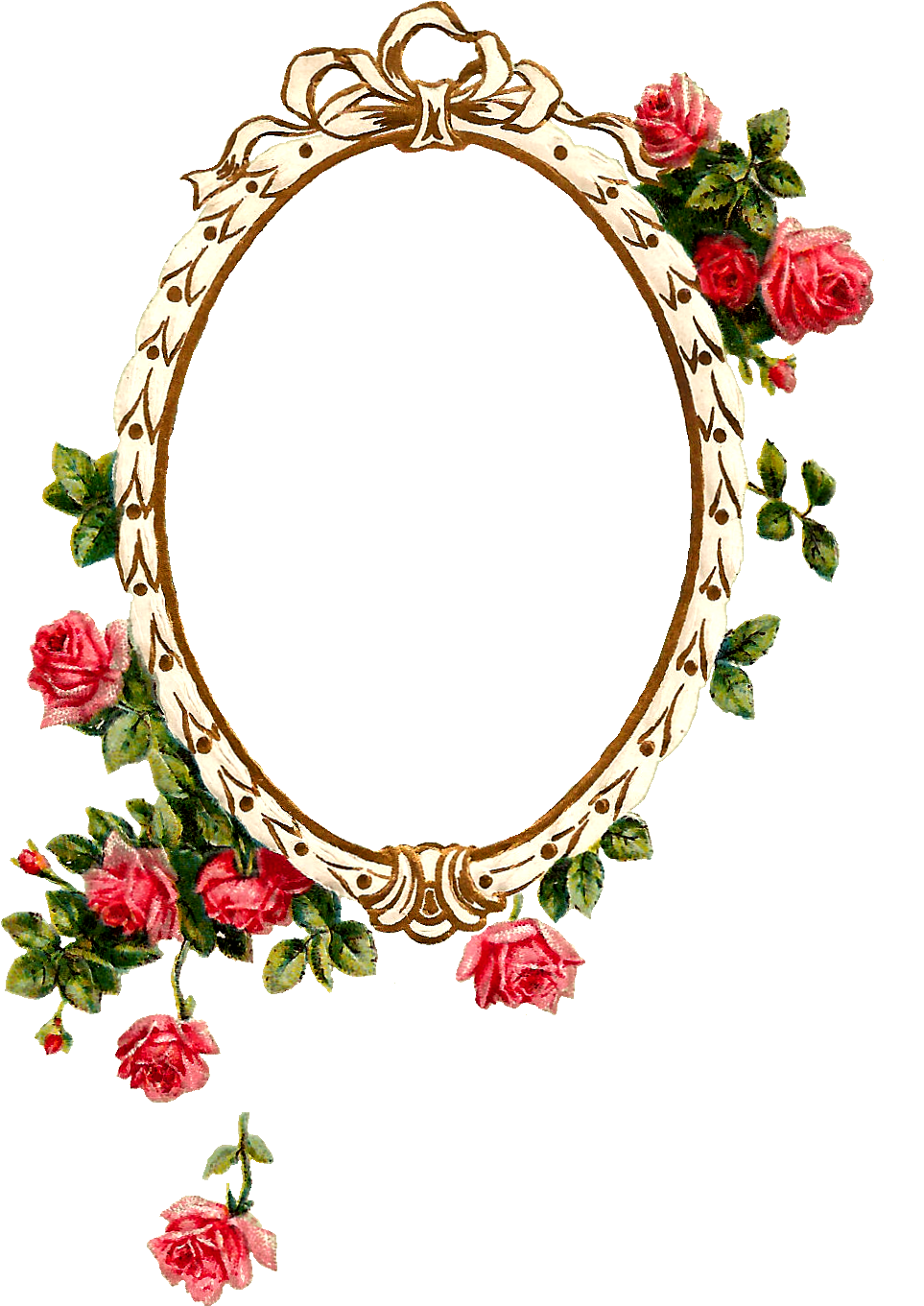 Pink Rose Clipart Frame Pencil And In Color Rose Flower Frames Png