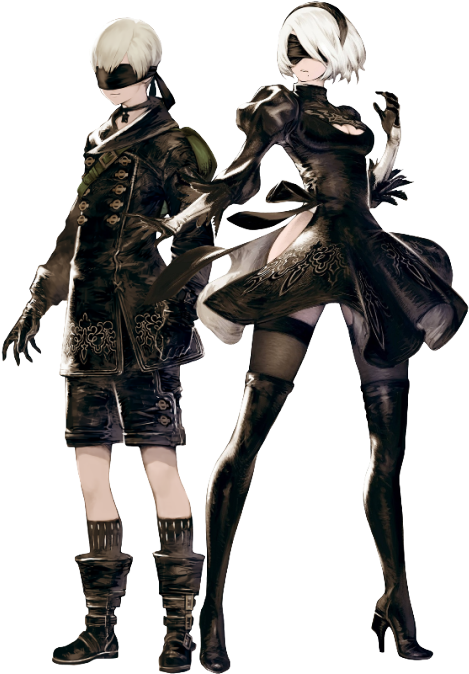 Download 9s And 2b - Nier Automata Wallpaper 2b | Transparent PNG ...