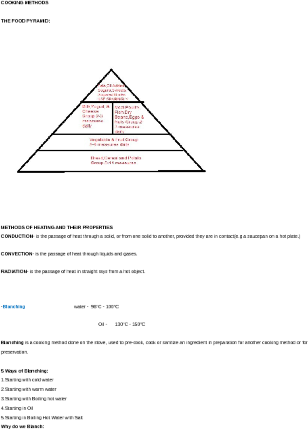 Cooking Methodsthe Food Pyramid - Diagram (850x1100), Png Download
