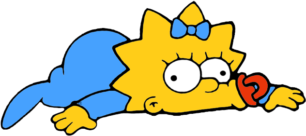 The Simpsons Clip Art - Los Simpson Maggie Png (638x284), Png Download
