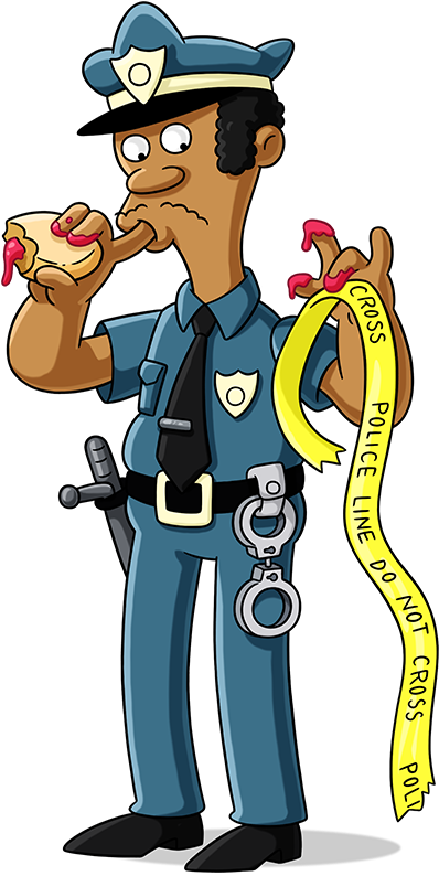 Lou - - Simpsons Officer Lou Married (550x960), Png Download