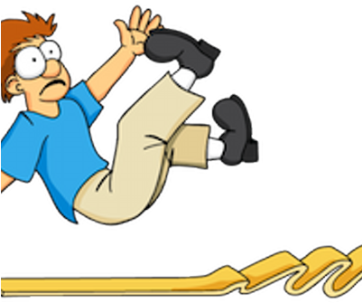 Rug And Mat Anchors - Cartoon Man Slipping Png (400x400), Png Download