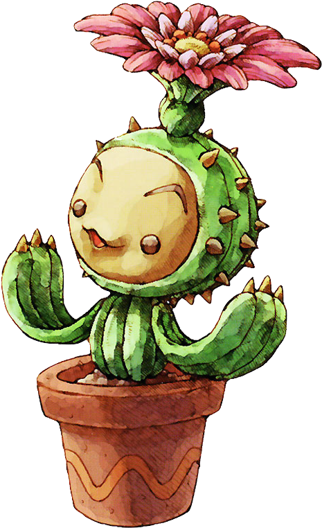 Official Artwork Of Li'l Cactus From Legend Of Mana - Legend Of Mana ...