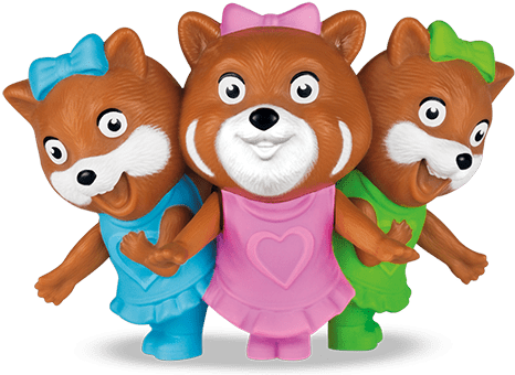 Mcdonald's Happy Meal Toys Sing The Q-teez Red Pandas - Sing Movie Red ...