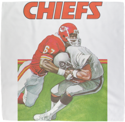 1981 Vintage Kansas City Chiefs Art ﻿sublimation Bandana - Kansas City ...