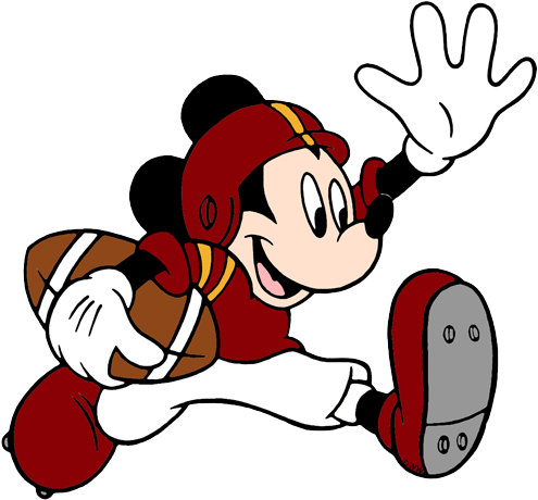Mickey Mouse Playing Football - Disney Characters Playing Football ...