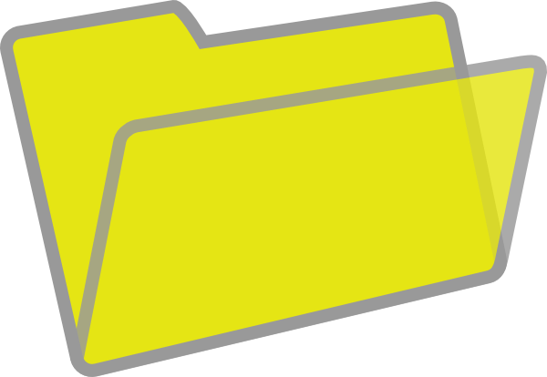 Yellow Folder Cliparts - Yellow Folder Clip Art (600x414), Png Download